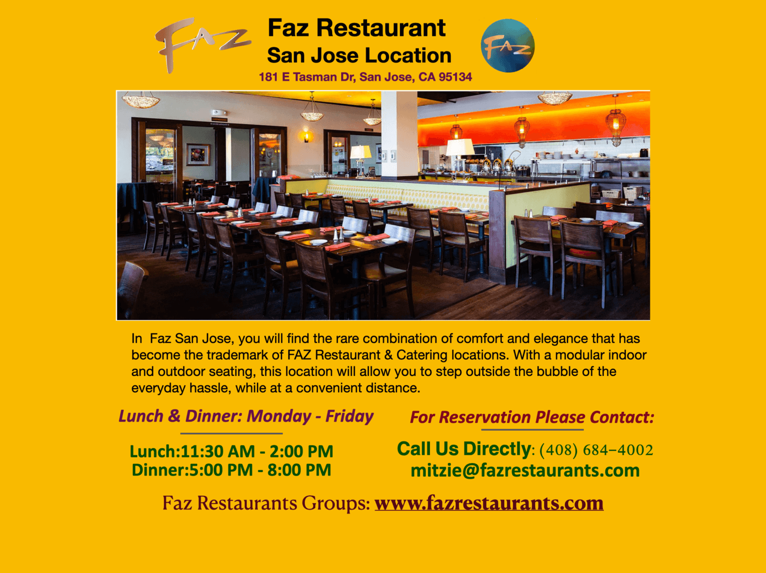 FAZ Restaurants & Catering – Bay Area